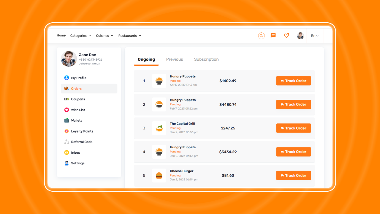 StackFood - React User Website by sixamtech | CodeCanyon
